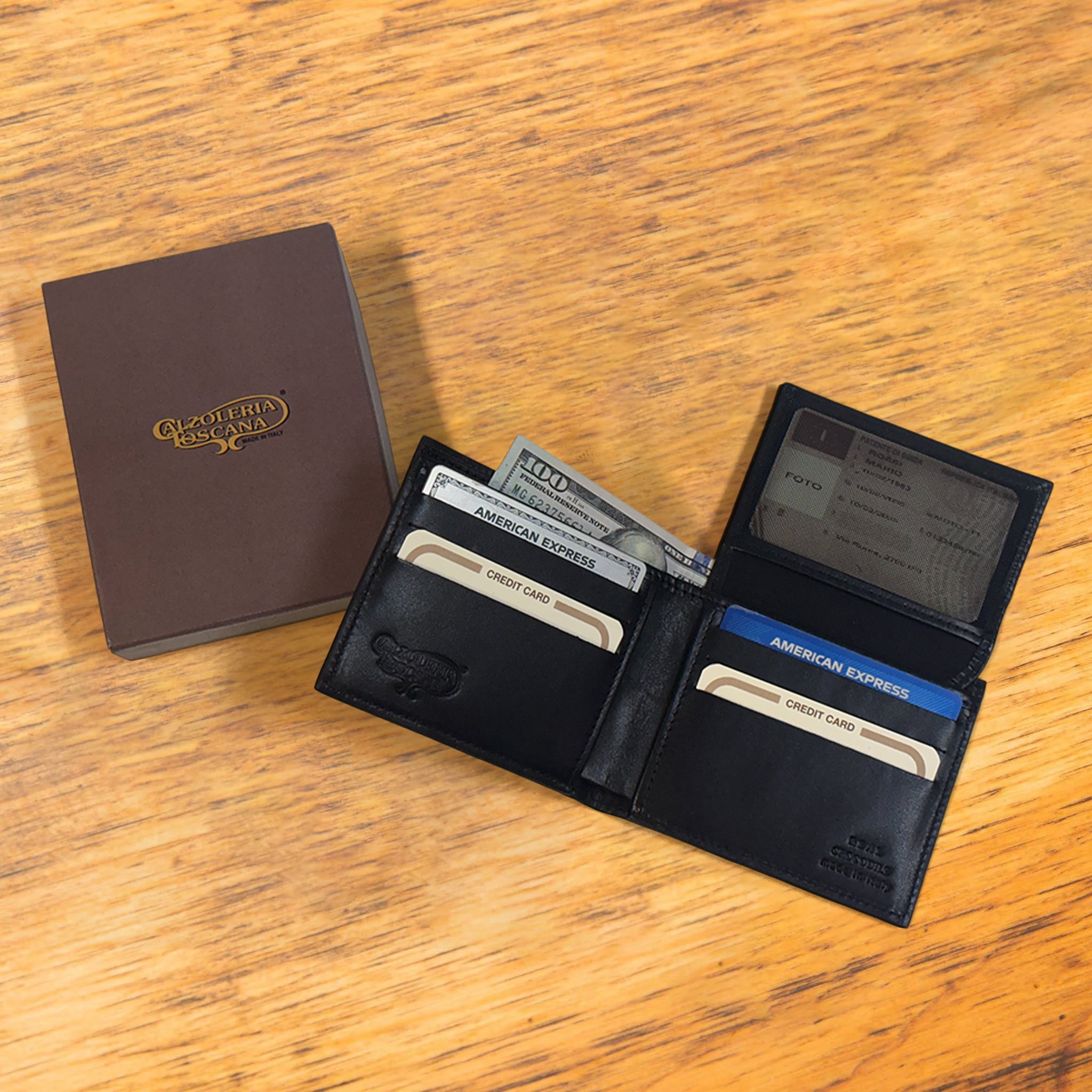 Calzoleria Toscana Okab Crocodile Billfold Wallet - Toscana USA Calzoleria Toscana Okab Crocodile Billfold Wallet - Toscana USA