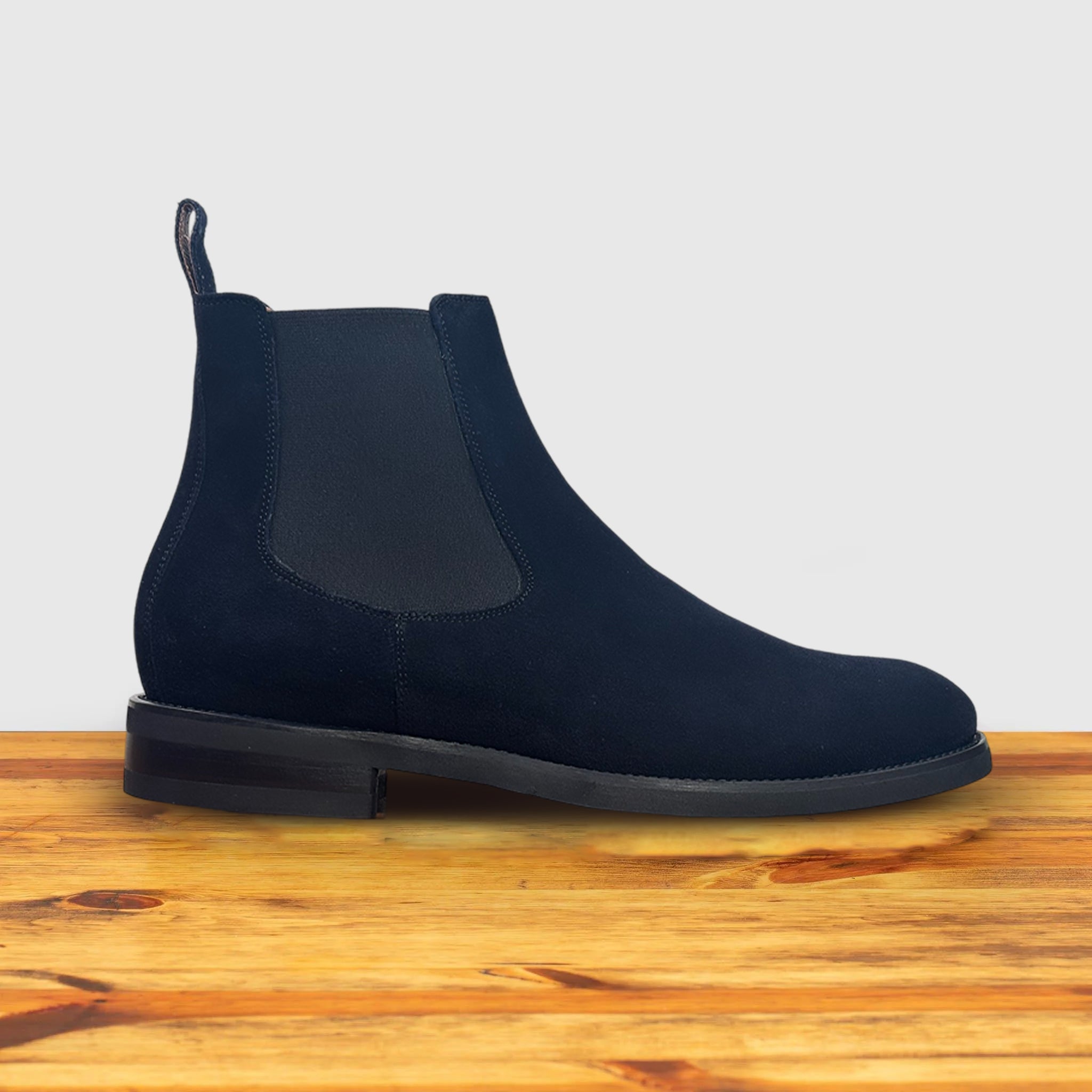Calci Double Gore Chelsea Boots in Velour Suede - Toscana USA